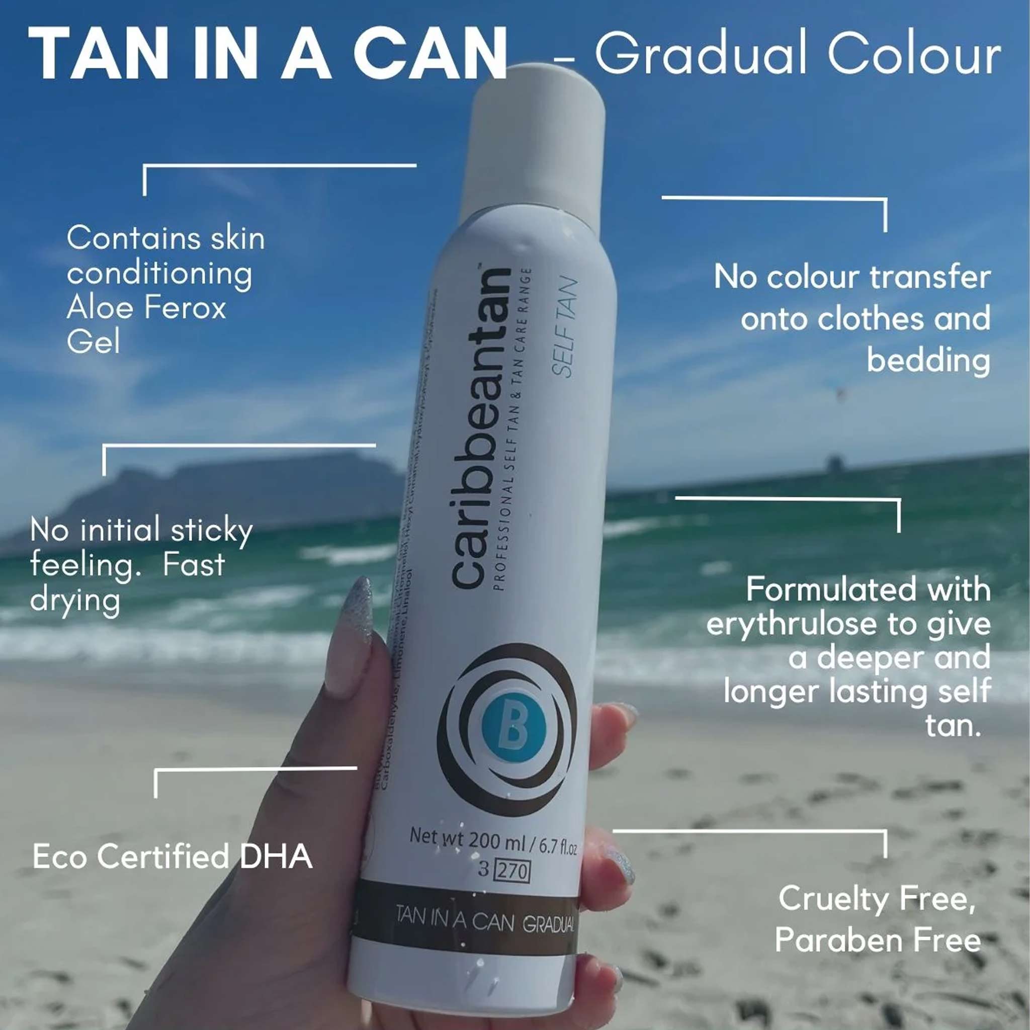 Caribbeantan Tan In A Can Aerosol - Gradual Self Tan 200ml – Style Bar